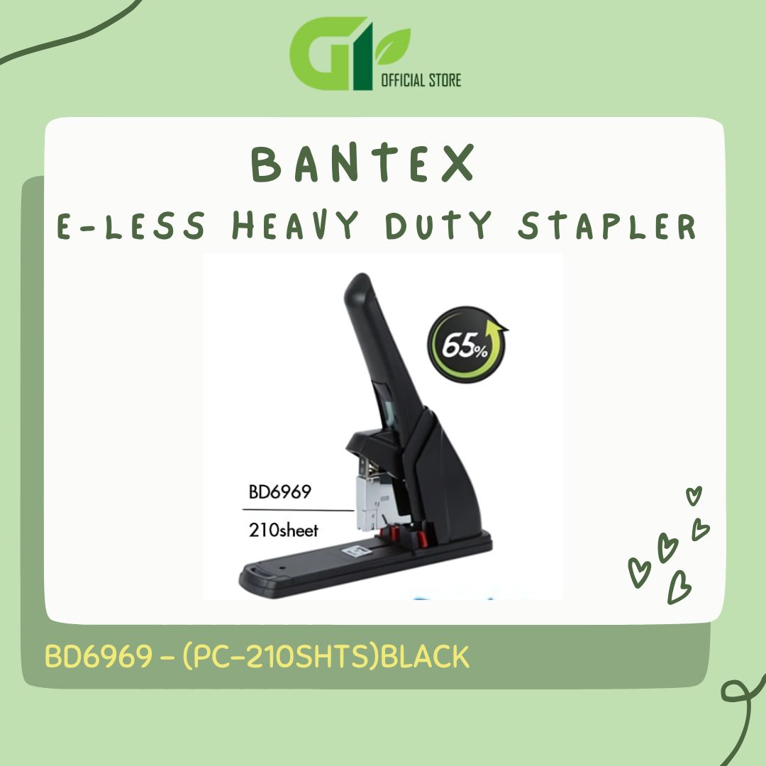BANTEX BD6969 E-LESS HEAVY DUTY STAPLER(PC-210SHTS)BLACK