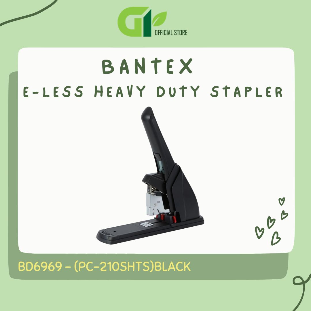 BANTEX BD6969 E-LESS HEAVY DUTY STAPLER(PC-210SHTS)BLACK